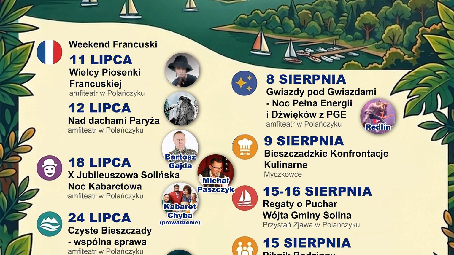 Solińskie Lato 2026 w Solinie. Program koncertów, regat i wydarzeń w ...